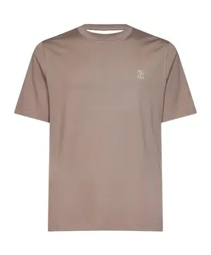 Brunello Cucinelli Brunello Cucinelli Logo Embroidered Crewneck T-Shirt No