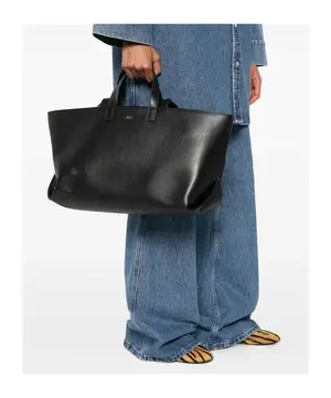A.p.c. Le Drummer Logo-stamp Leather Tote Bag