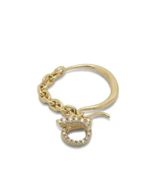 FERRAGAMO Gancatena Ring With Crystals