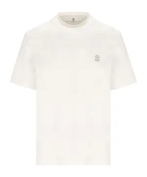 Brunello Cucinelli Logo Crew Neck T-shirt