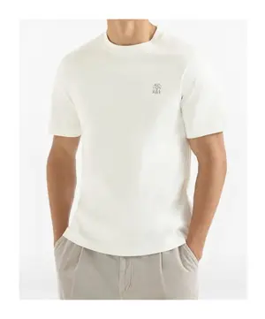 Brunello Cucinelli Logo Crew Neck T-shirt