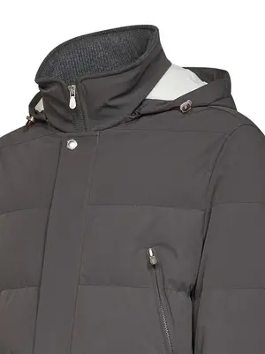 Brunello Cucinelli Cotton-padded Hooded Jacket