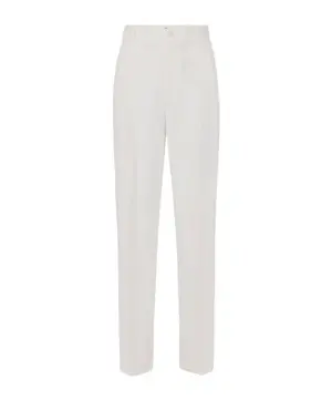 Elisabetta Franchi Pleated Casual Pants - White