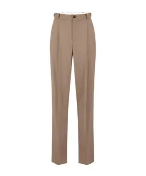 Elisabetta Franchi Pleated Casual Pants - Brown