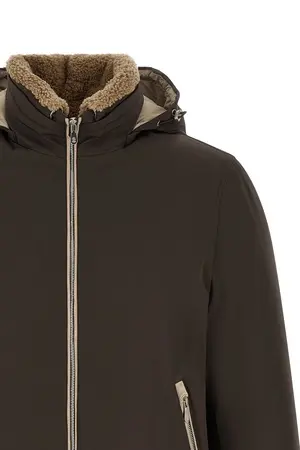 Brunello Cucinelli Shearling Collar Down Jacket - No
