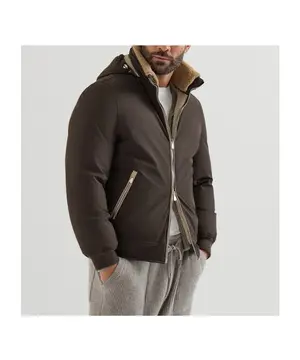 Brunello Cucinelli Shearling Collar Down Jacket - No