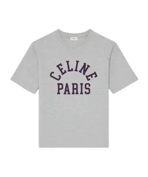 Celine Short-sleeved T-shirt With Crew Neck - Gray