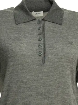Celine Short-sleeved Knit Polo Shirt