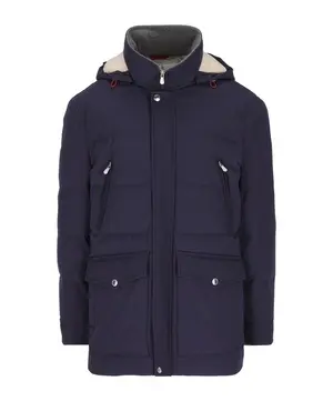 Brunello Cucinelli Zipped Hooded Coat - No