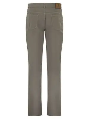 Brunello Cucinelli Garment-dyed Five-pocket Trousers - Gray