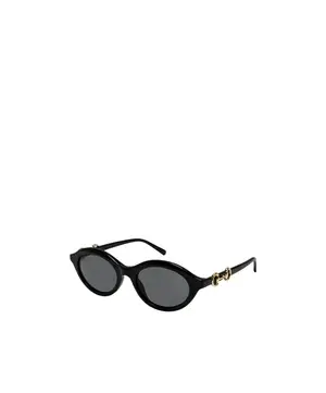 Gucci Oval Frame Sunglasses - Black
