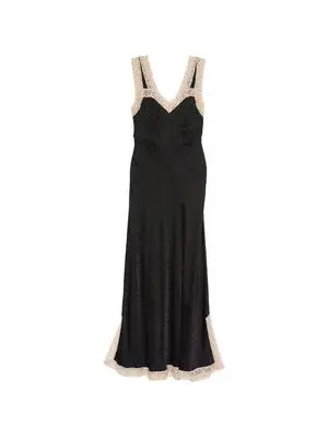 Rixo Keily Lace-trim Maxi Dress - Black