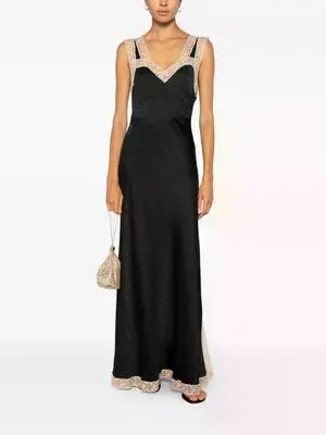 Rixo Keily Lace-trim Maxi Dress
