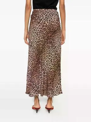 Rixo Kelly Leopard Print Maxi Skirt