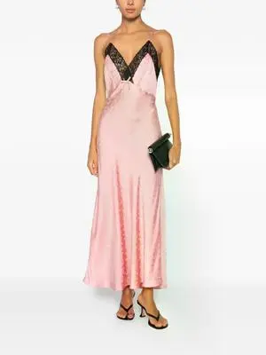 Rixo Alberta Lace-trim Jacquard Maxi Dress