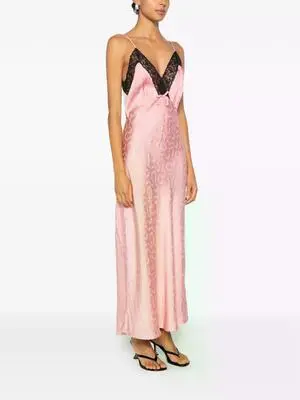 Rixo Alberta Lace-trim Jacquard Maxi Dress