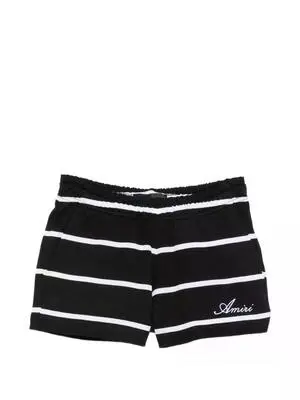 Amiri Striped Logo-embroidered Shorts