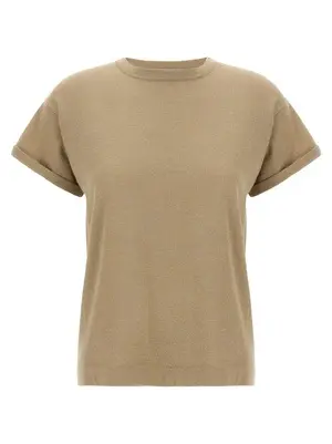 Brunello Cucinelli Short-sleeve Crewneck T-shirt - Nude