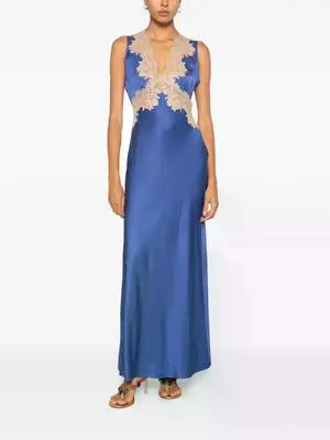 Rixo Lysandra Maxi Dress With Lace Trim