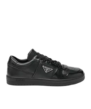 Prada Leather Triangle-logo Sneakers