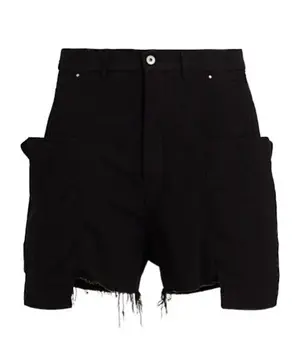 Rick Owens Stefan Cotton Cargo Shorts - Black