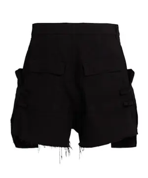 Rick Owens Stefan Cotton Cargo Shorts - Black