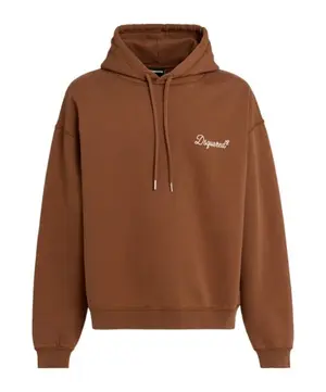 Dsquared2 Relaxed Fit Hoodie With Signature Logo - Brown