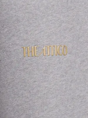 Attico Elastic Waist Sweatpants With Letter Pattern