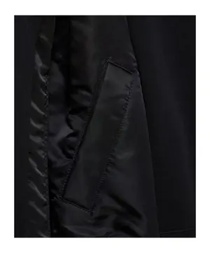 Sacai Cotton Sweat Nylon Twill Hoodie - Black