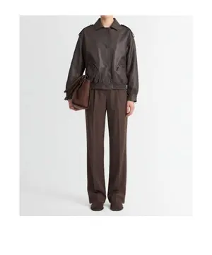 BLAZÉ MILANO Leather Bomber Jacket - No