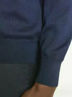 FAY Crew-neck Sweater With Embroidered Logo