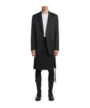 ANN DEMEULEMEESTER Knee-length Cotton Twill Kilt