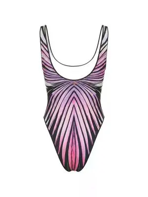 Roberto Cavalli Graphic Print One Piece Swimsuit - Pink