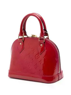 LOUIS VUITTON Monogram Vernis Alma Bb Satchel - Red