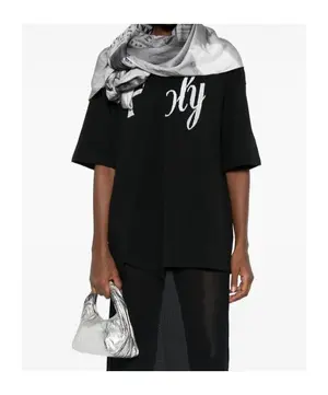 ANN DEMEULEMEESTER Asymmetrical Graphic Print T-shirt
