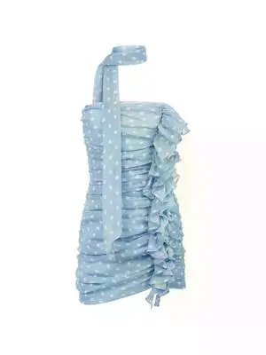 Nina Ricci Polka-dot Ruffled Mini Dress