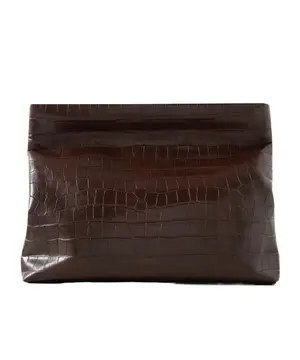 NILI LOTAN Nili Lotan Jerry Crocodile-Patterned Leather Clutch