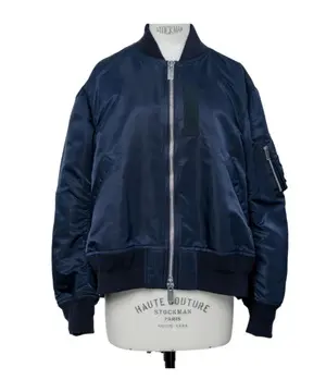 Sacai Zip-up Bomber Jacket - Navy