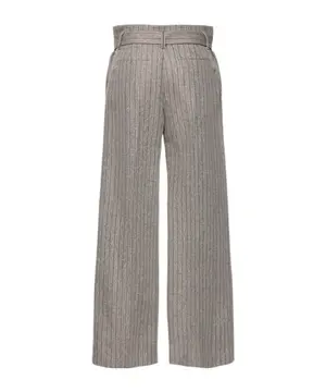 Brunello Cucinelli Linen Blend Straight Leg Pants