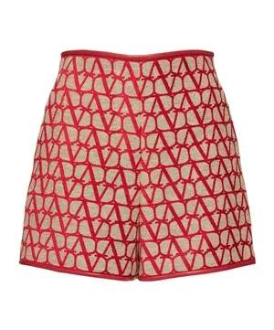 Valentino Garavani Logo Shorts - Red
