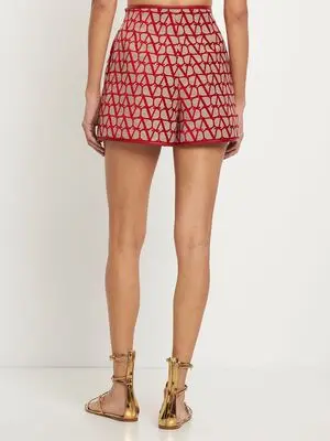 Valentino Garavani Logo Print Shorts