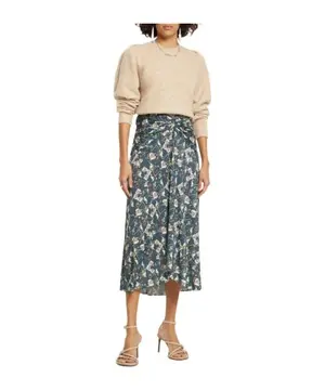 Isabel Marant Étoile Juneo Printed Silk Viscose Midi Skirt