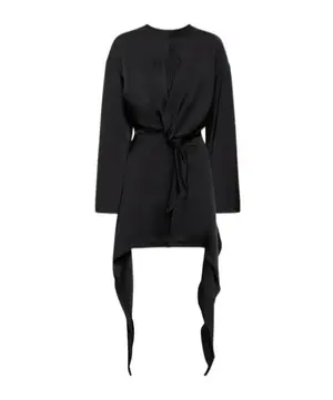 Attico Louie Hollowed Out Short Dress - Black