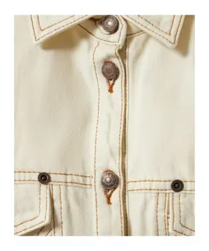 Magda Butrym Oversized Cotton Denim Shirt With Contrasting Stitching