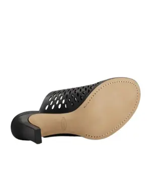 TOD'S Perforated Leather Heeled Mules