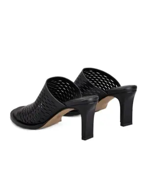 TOD'S Perforated Leather Heeled Mules