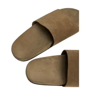 THE ROW Hugh Leather Flat Slides