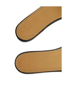 THE ROW Signum Flat Leather Slide Sandals
