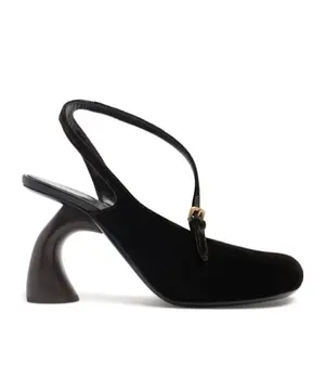 Dries Van Noten Velvet Heeled Sandals