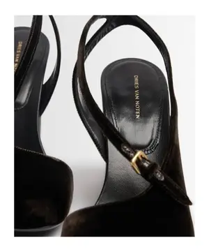 Dries Van Noten Velvet Heeled Sandals